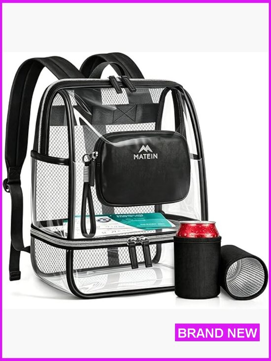 Bags | Clear Backpack Stadium Approved Tpu Duallayer With Rfid Pouch ...
